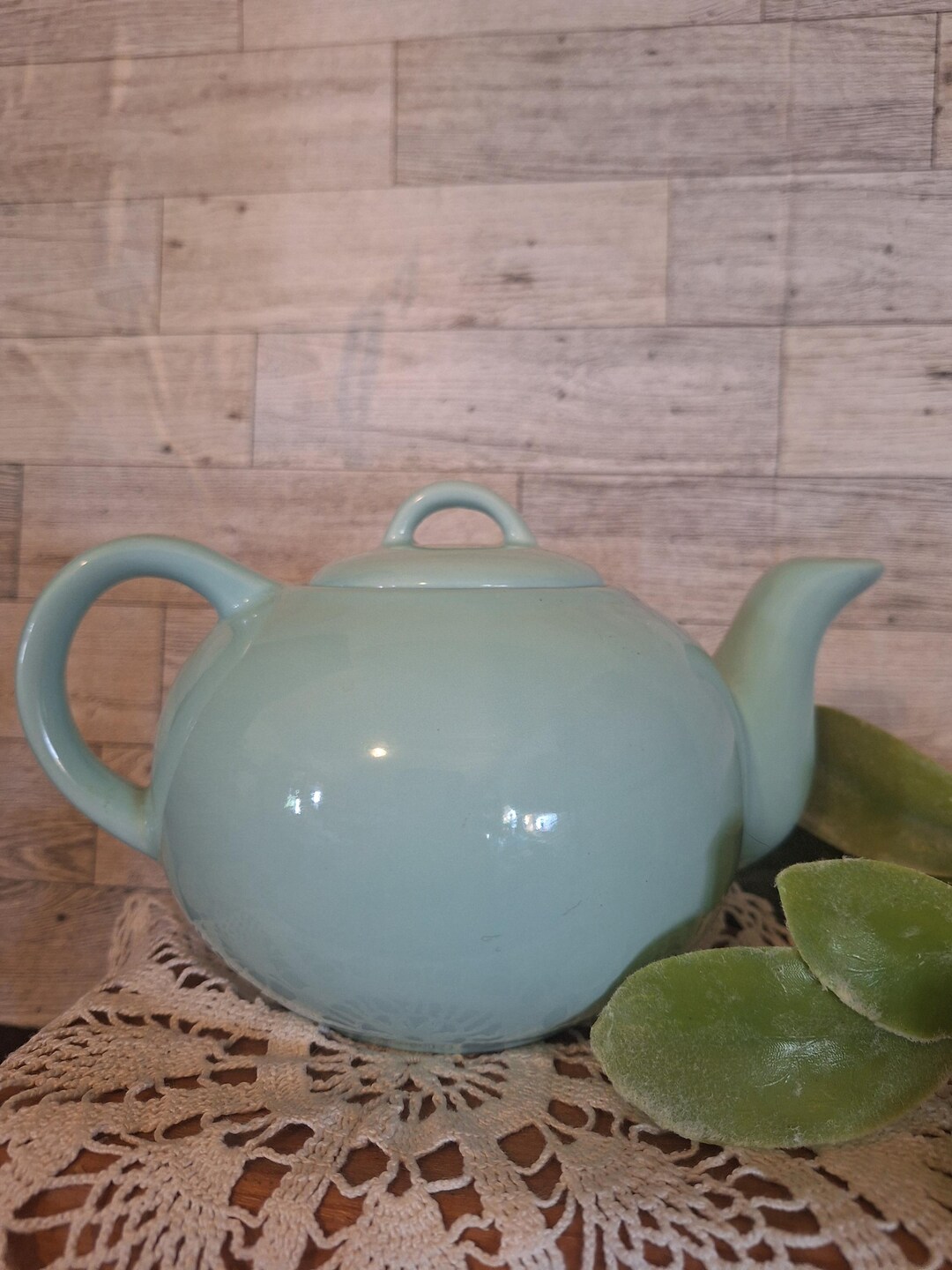 Vntg. Pale Aqua / Blueish Green Teapot, French Decor, Tea Party Decor ...