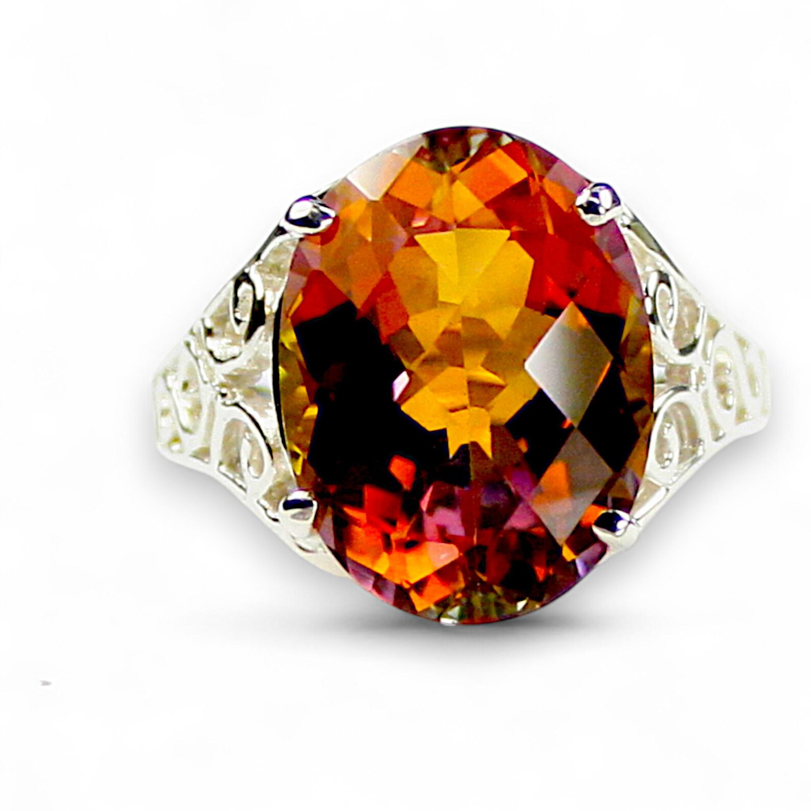 Twilight Fire Topaz, 925 Sterling Silver Ladies Ring, SR049 - Etsy