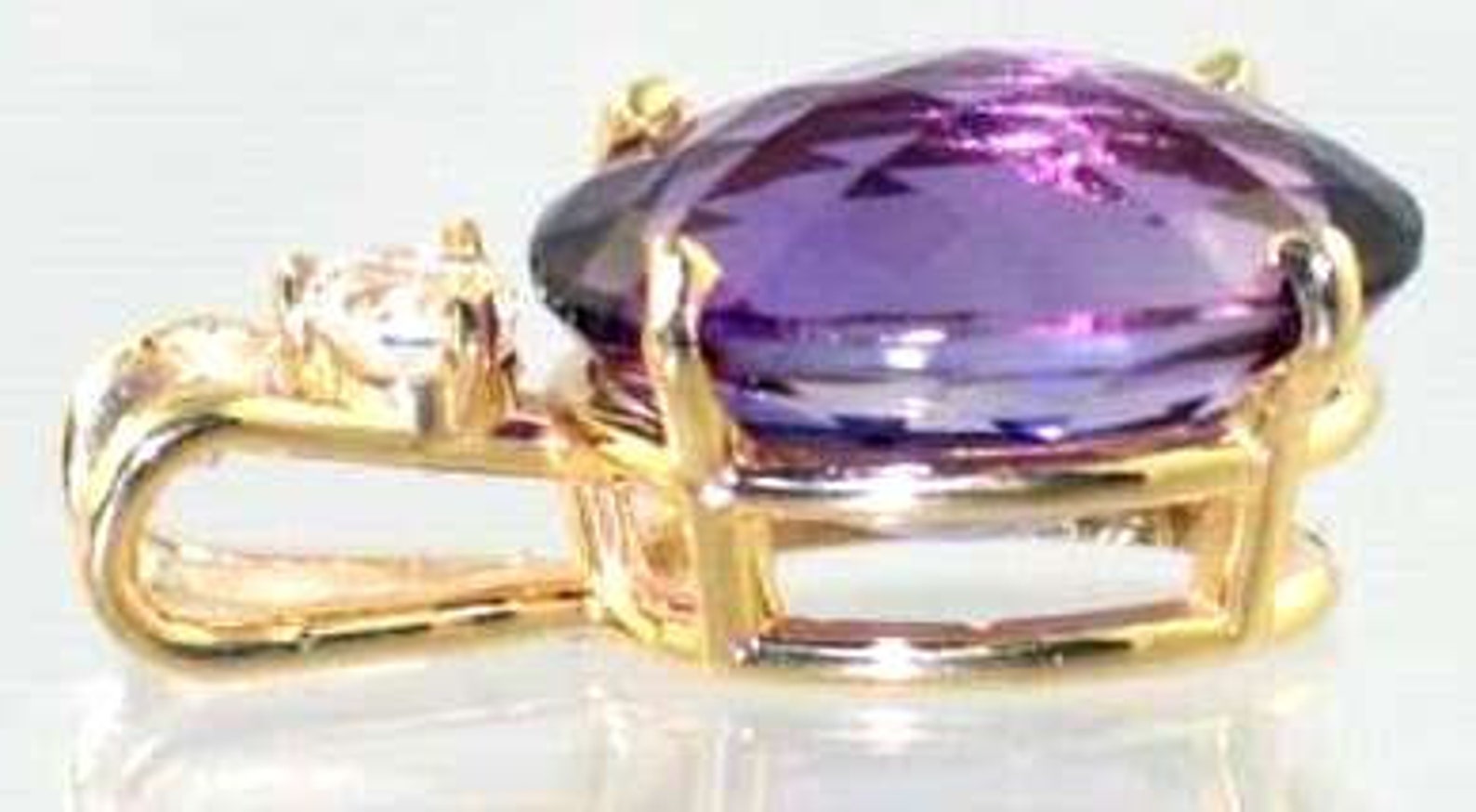 Brazilian Amethyst 14KY Gold Pendant P018 - Etsy