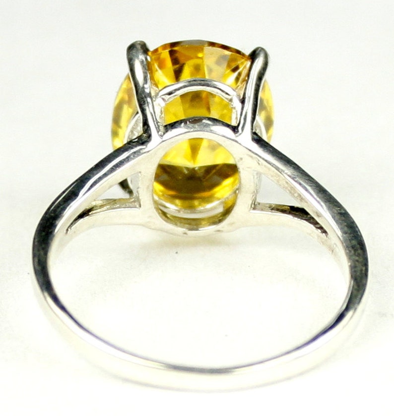 Golden Yellow CZ 925 Sterling Silver Ring SR132 | Etsy