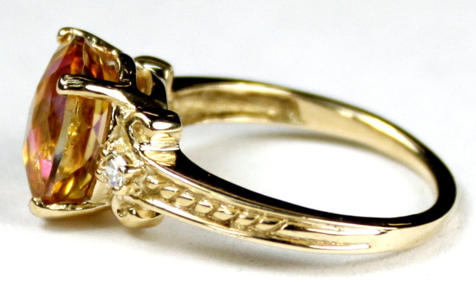 Twilight Fire Topaz 14KY Gold Ring R136 | Etsy