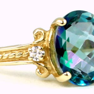 Neptune Garden Topaz, 14KY Gold Ring, R136 - Etsy