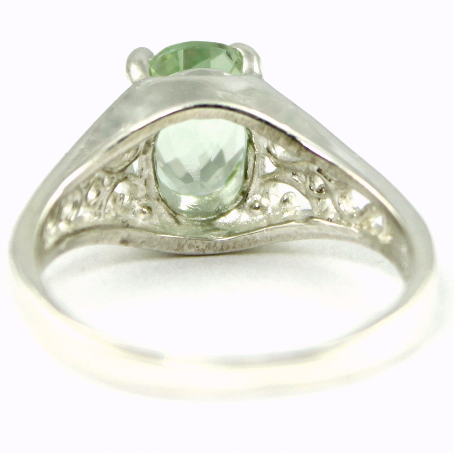 Green Amethyst 925 Sterling Silver Ring SR005 - Etsy