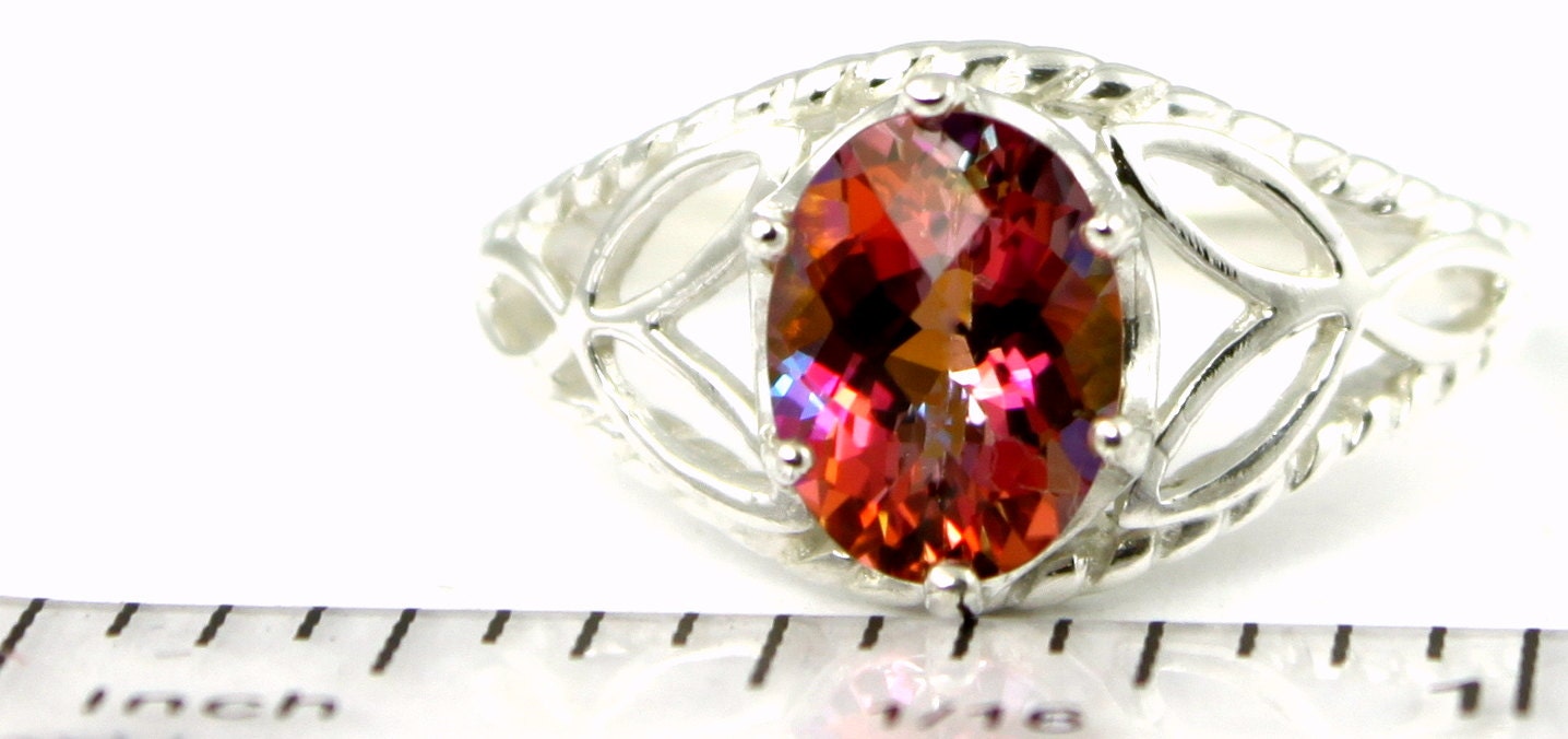 Twilight Fire Topaz 925 Sterling Silver Ring SR137 | Etsy