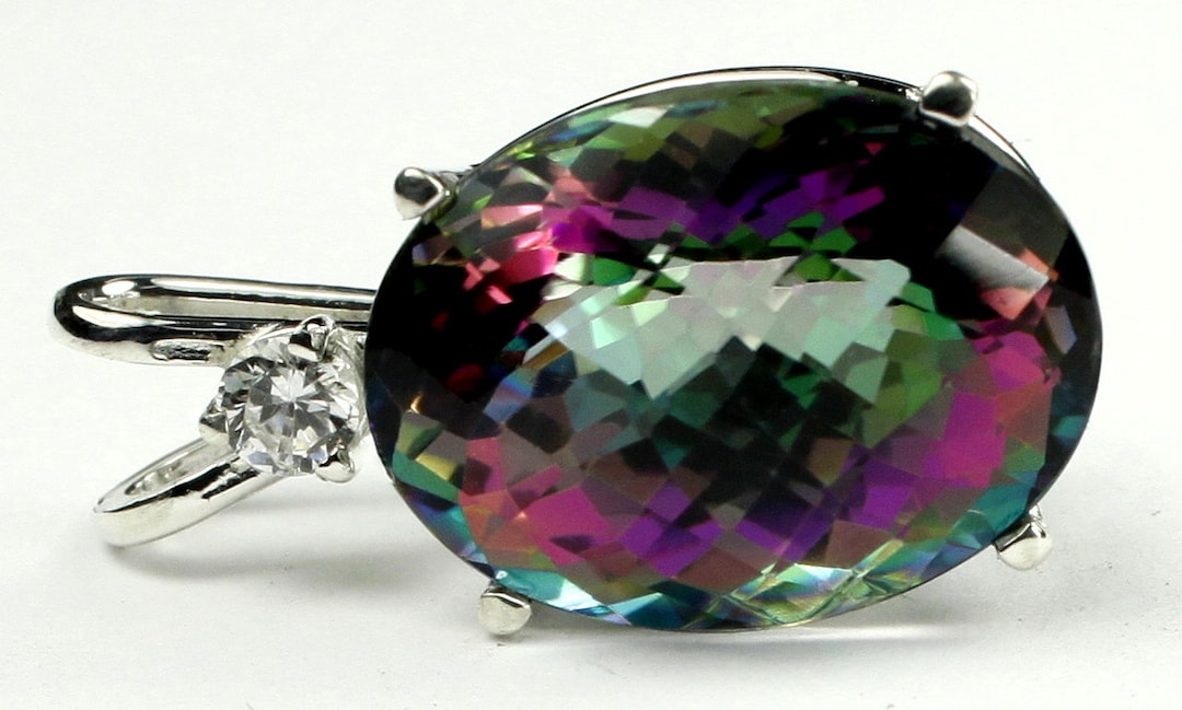Mystic Fire Topaz, 925 Sterling Silver Pendant, SP085 - Etsy