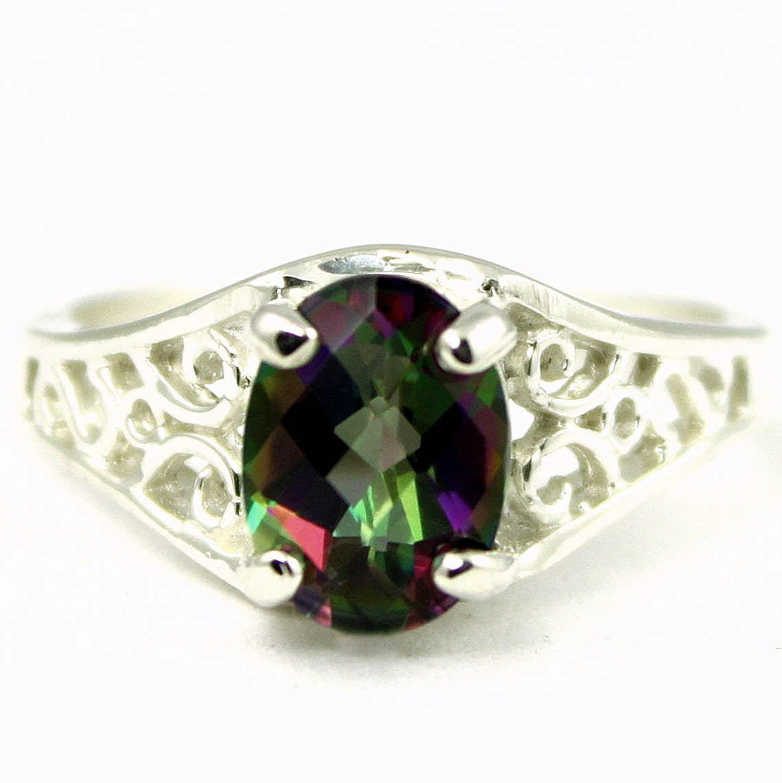 Mystic Fire Topaz 925 Sterling Silver Ring SR005 - Etsy