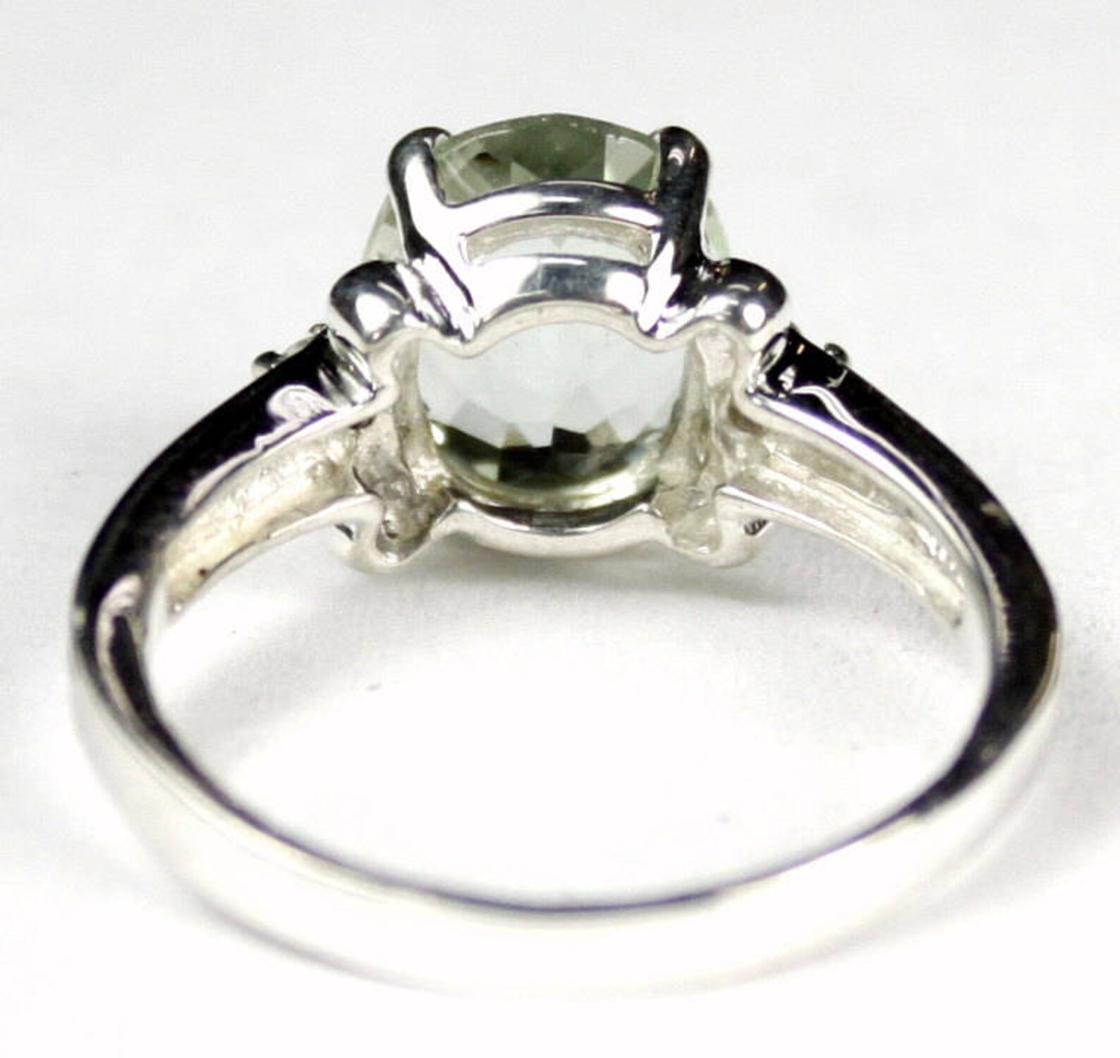 Green Amethyst 925 Sterling Silver Ring SR136 | Etsy