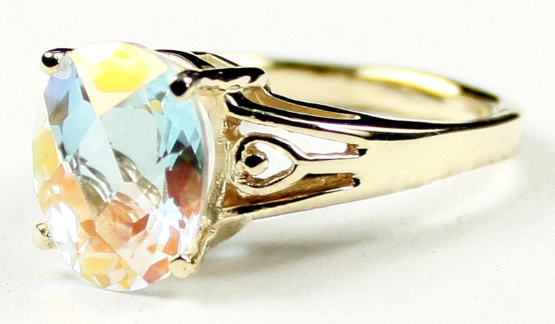 Mercury Mist Topaz 14Ky Gold Ring R139 | Etsy
