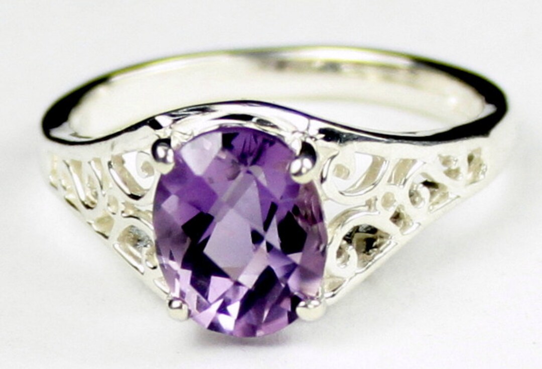 Amethyst, 925 Sterling Silver Ring, SR005 - Etsy