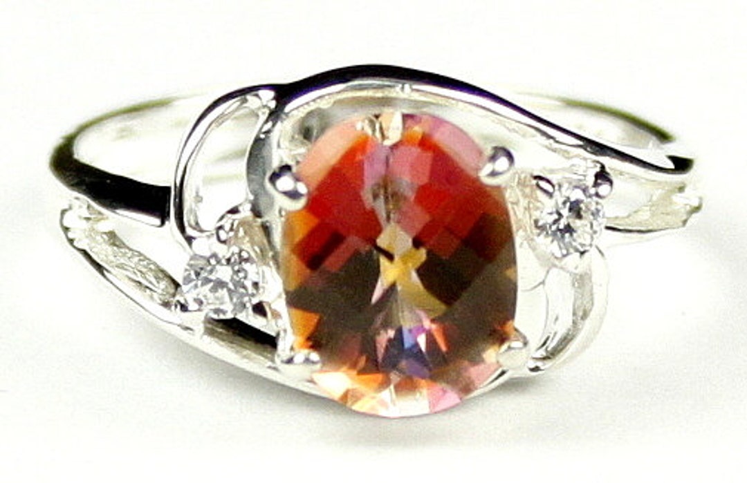 Twilight Fire Topaz, 925 Sterling Silver Ring, SR176 - Etsy