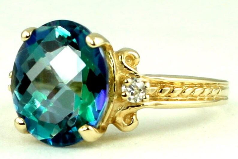 Neptune Garden Topaz 14KY Gold Ring R136 - Etsy