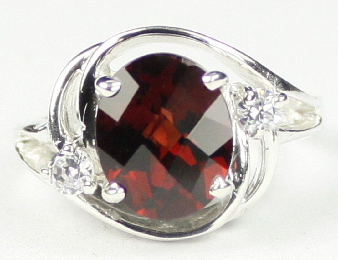 Mozambique Garnet 925 Sterling Silver Ladies Ring SR021 - Etsy