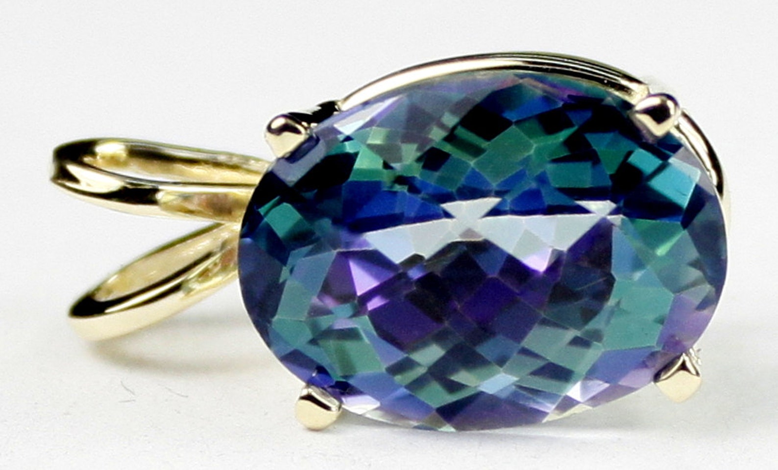 Neptune Garden Topaz 14KY Gold Pendant P040 - Etsy