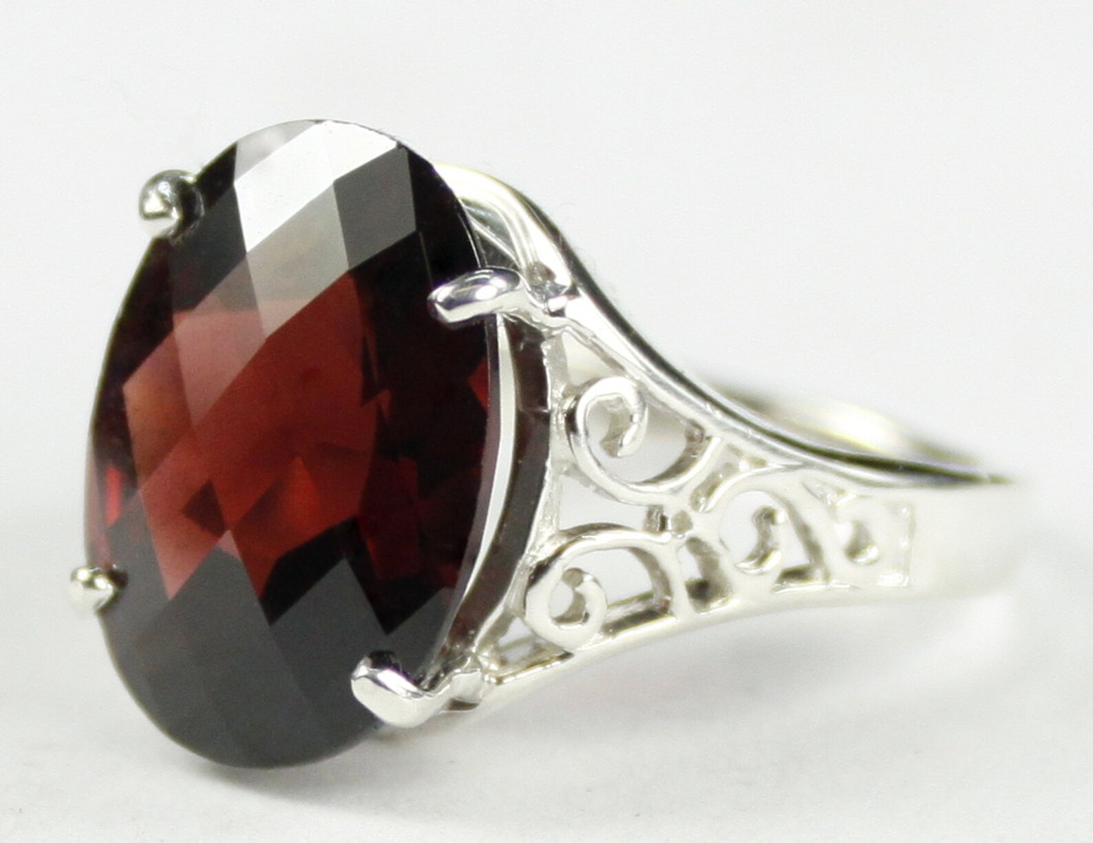 Mozambique Garnet 925 Sterling Silver Ladies Ring SR049 - Etsy