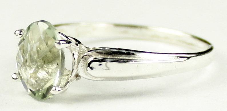 Green Amethyst 925 Sterling Silver Ring SR058 | Etsy