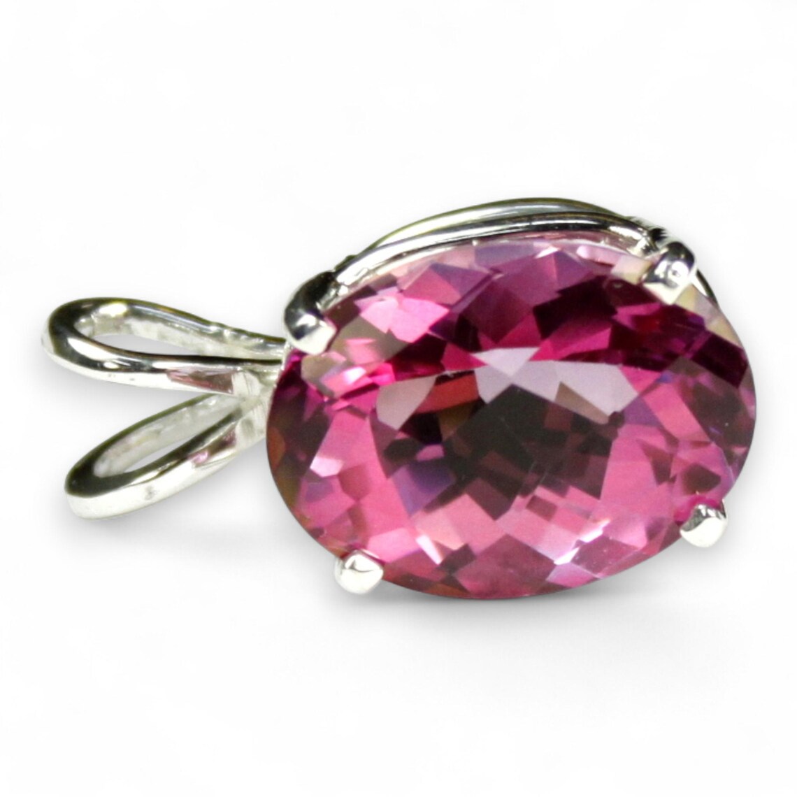 Pure Pink Topaz, 925 Sterling Silver Pendant, SP004 - Etsy