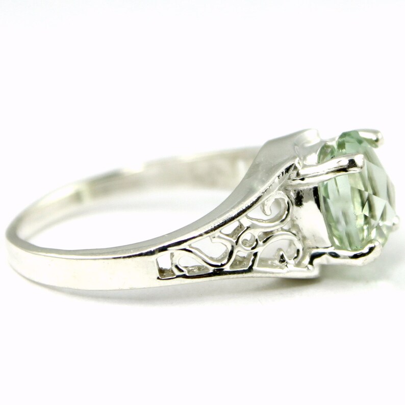 Green Amethyst 925 Sterling Silver Ring SR005 - Etsy