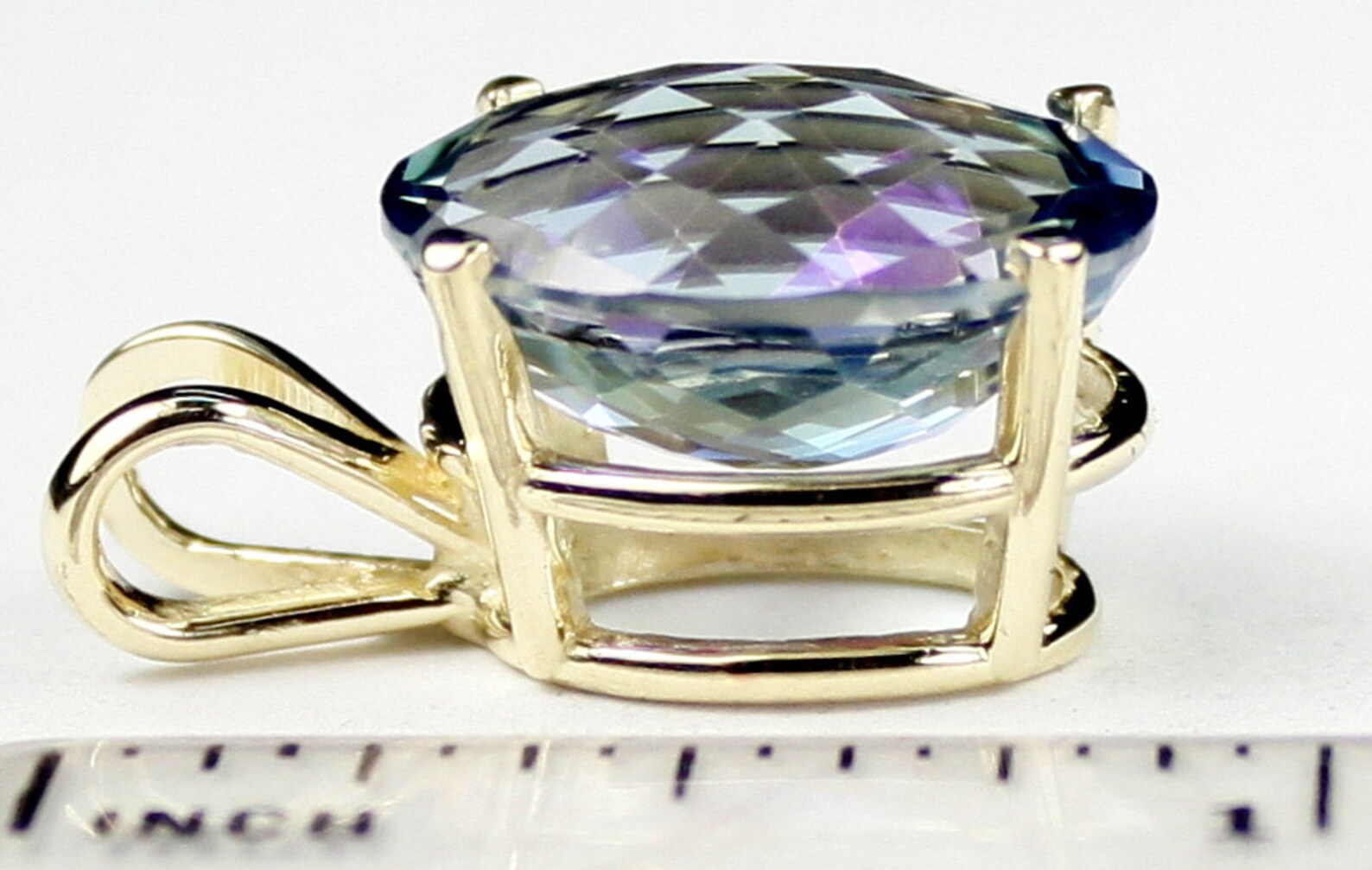 Neptune Garden Topaz 14KY Gold Pendant P040 - Etsy