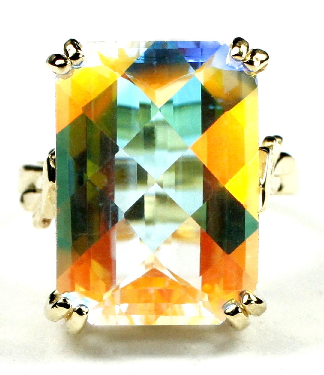 Mercury Mist Topaz, 10KY Gold Ring, R039 - Etsy