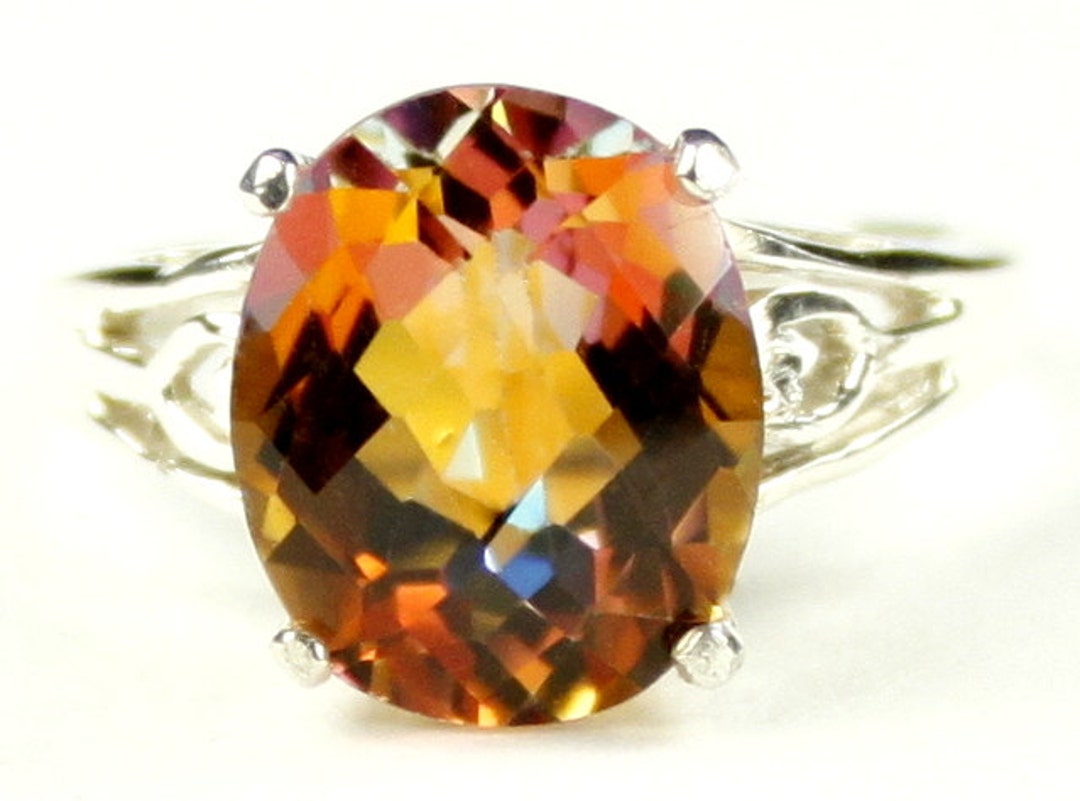 Twilight Fire Topaz, Sterling Silver Ring SR139 - Etsy