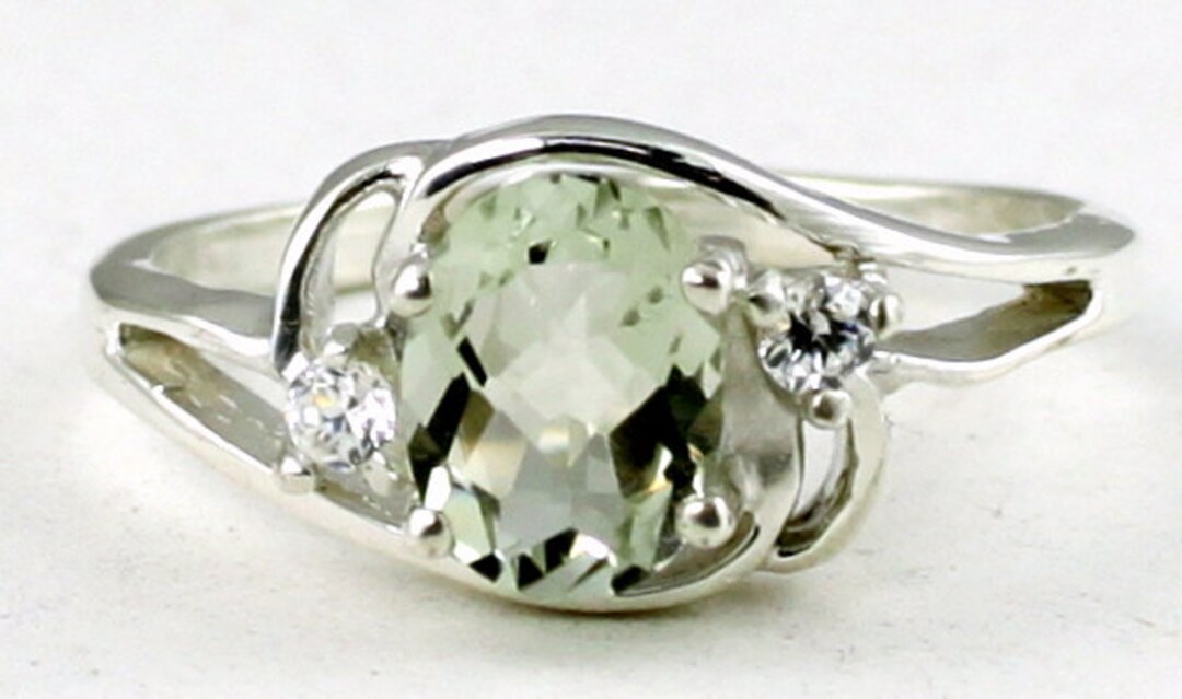 Green Amethyst, 925 Sterling Silver Ring, SR176 - Etsy