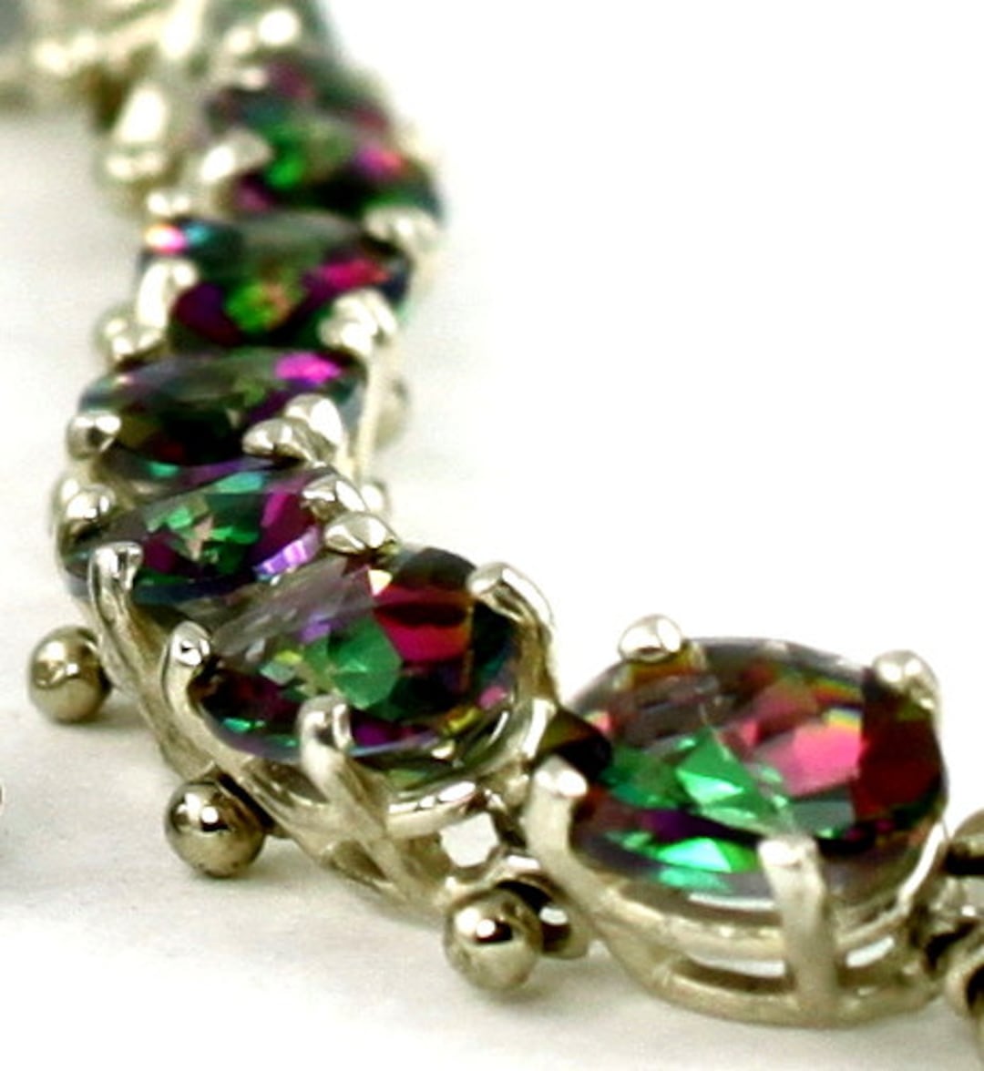 Mystic Fire Topaz, 925 Sterling Silver Bracelet, SB002 - Etsy