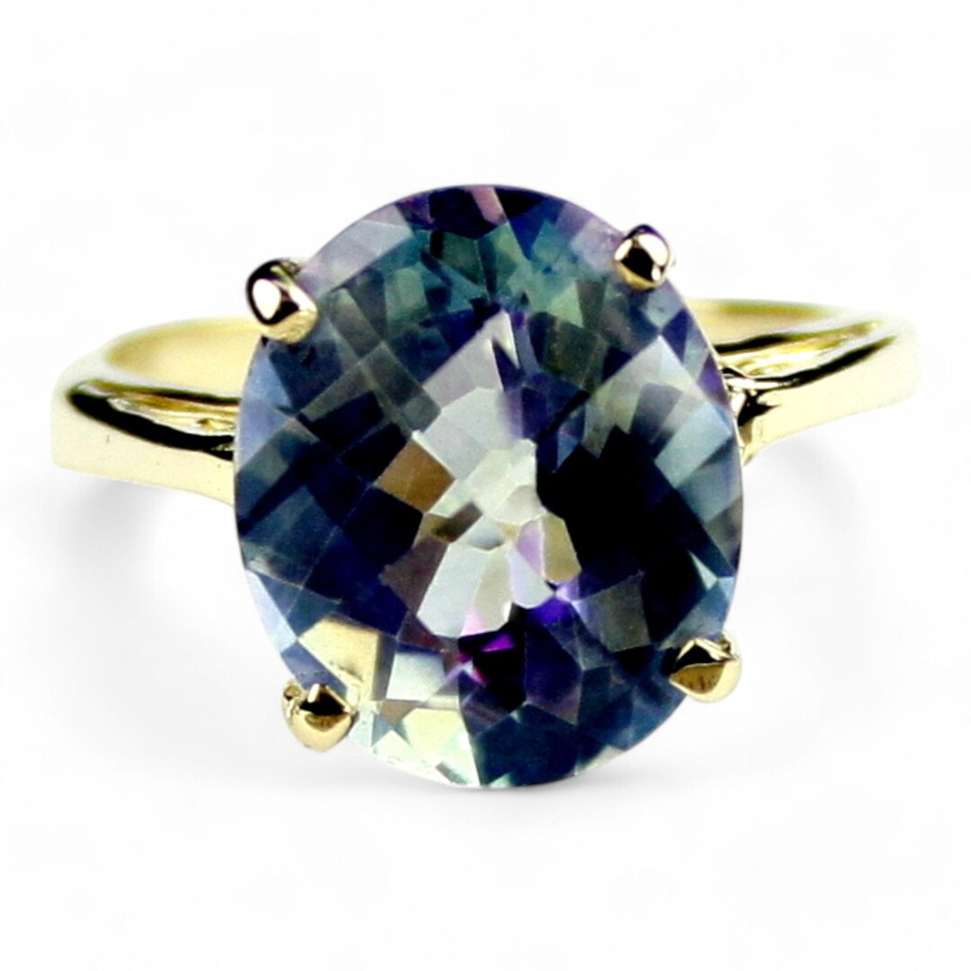 Neptune Garden Topaz, 14ky Gold Ring, R055 - Etsy