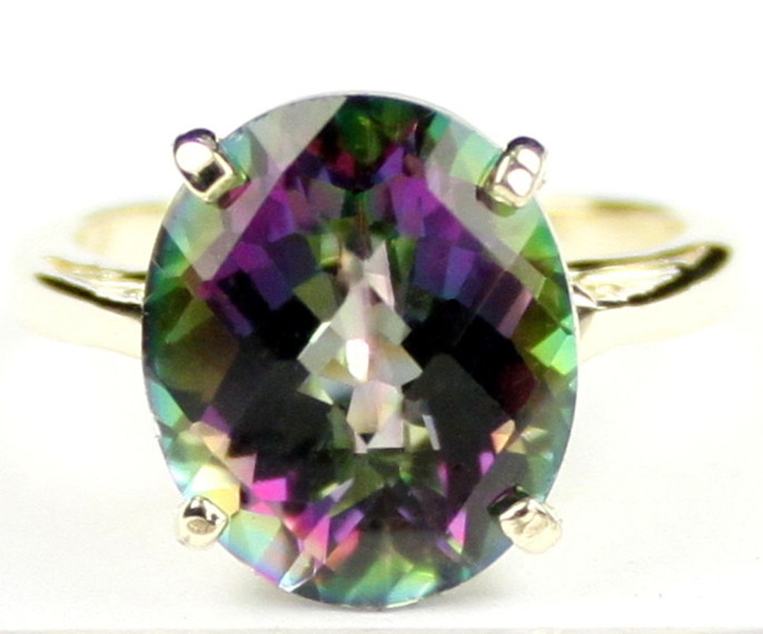 Mystic Fire Topaz, 10ky Gold Ring, R055 - Etsy