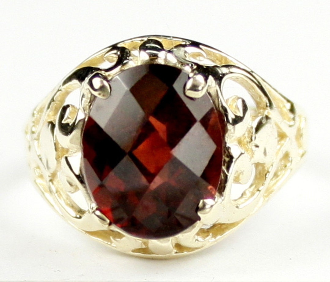 Mozambique Garnet 10KY Gold Ring R004 - Etsy