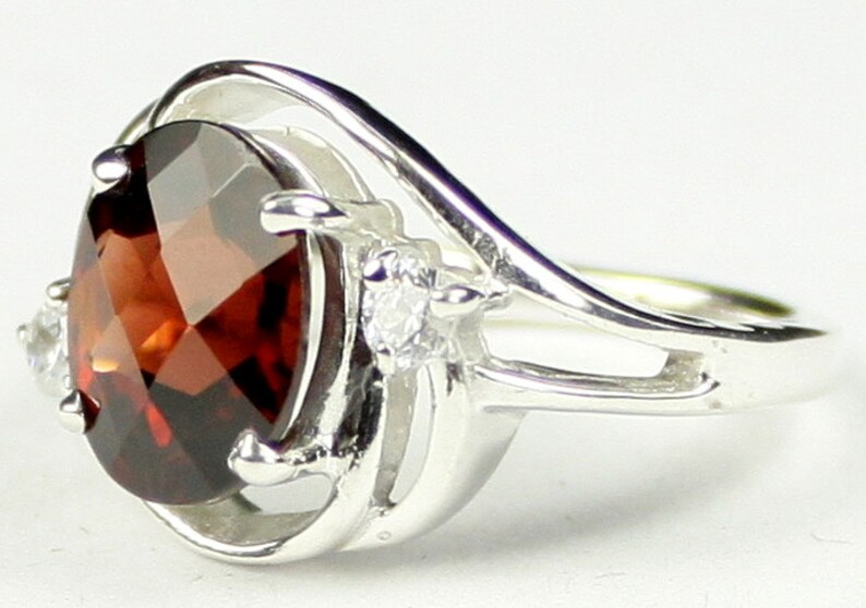 Mozambique Garnet 925 Sterling Silver Ladies Ring SR021 | Etsy