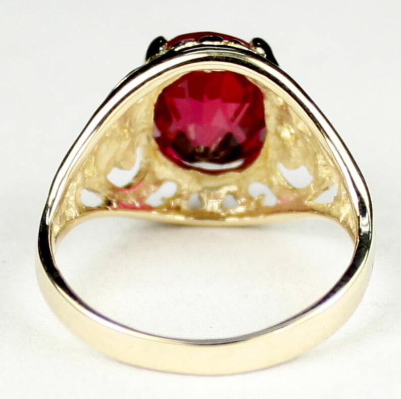 Created Ruby 14KY Gold Ring R004 - Etsy