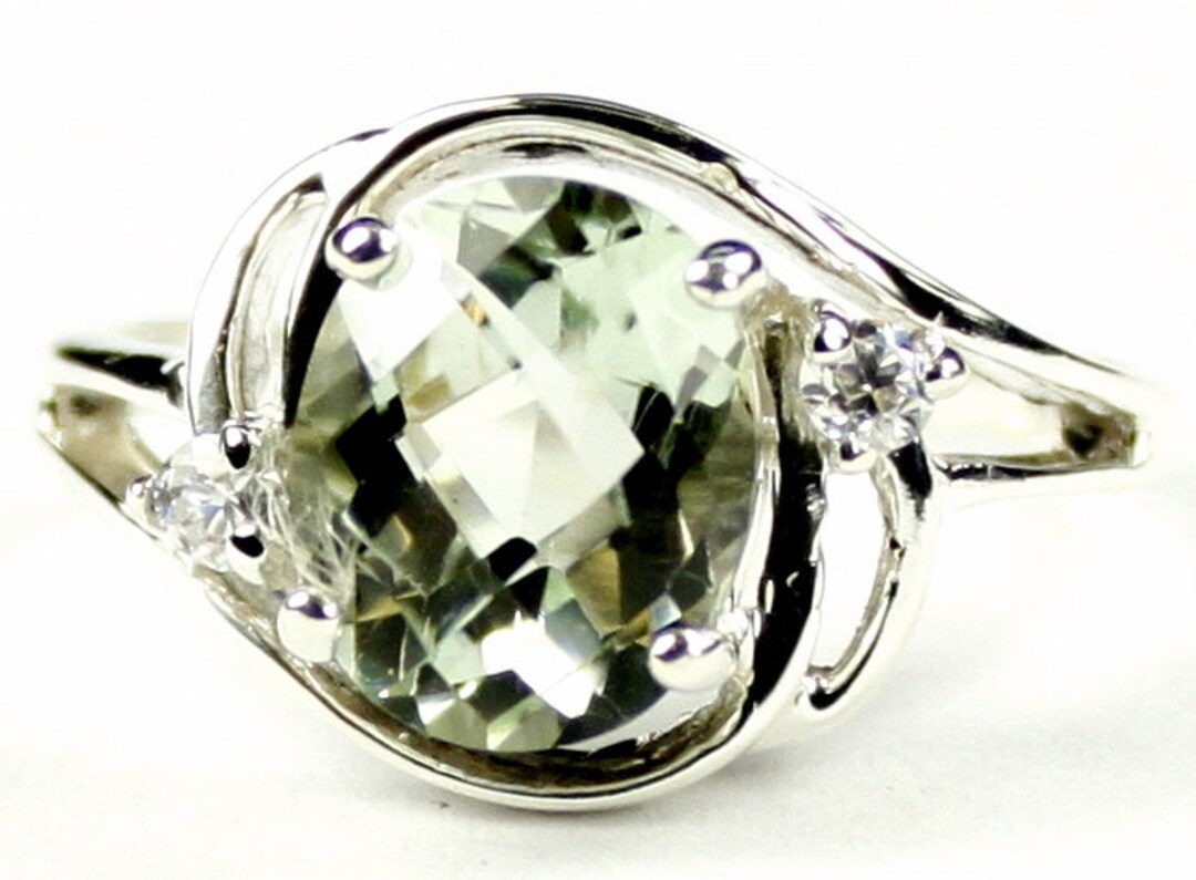 Green Amethyst, 925 Sterling Silver Ladies Ring, SR021 - Etsy