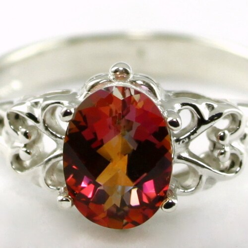 Twilight Fire Topaz 925 Sterling Silver Ring SR302 - Etsy