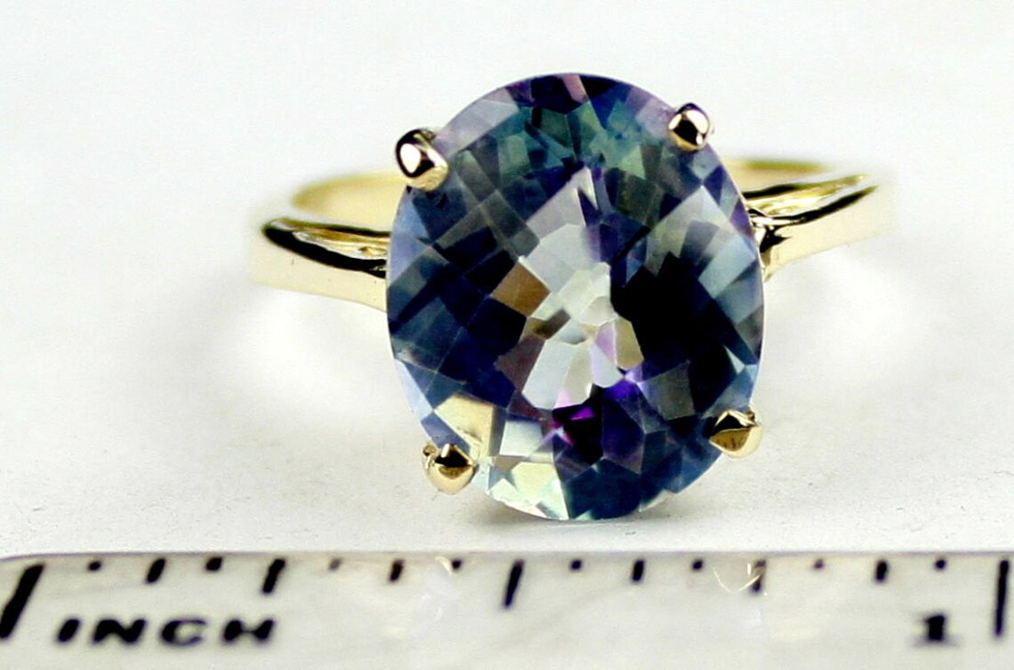 Neptune Garden Topaz 14ky Gold Ring R055 | Etsy