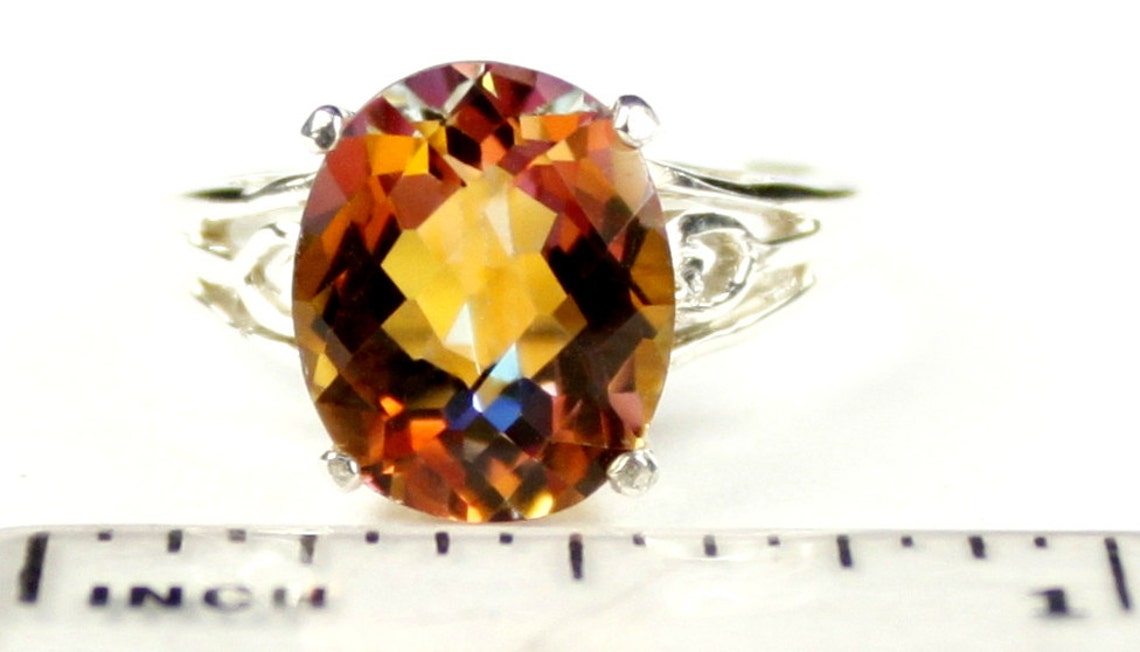 Twilight Fire Topaz Sterling Silver Ring SR139 - Etsy