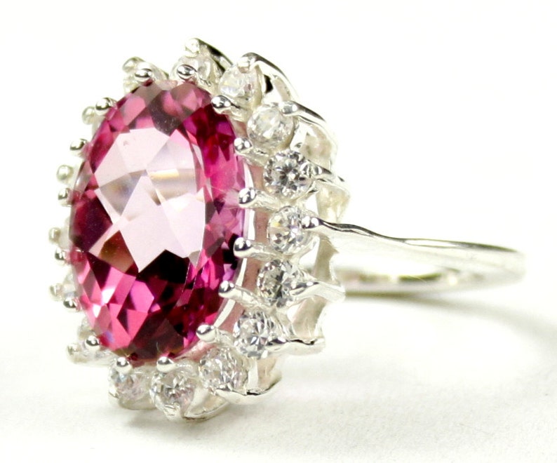 Pure Pink Topaz 925 Sterling Silver Royal Engagement Ring - Etsy