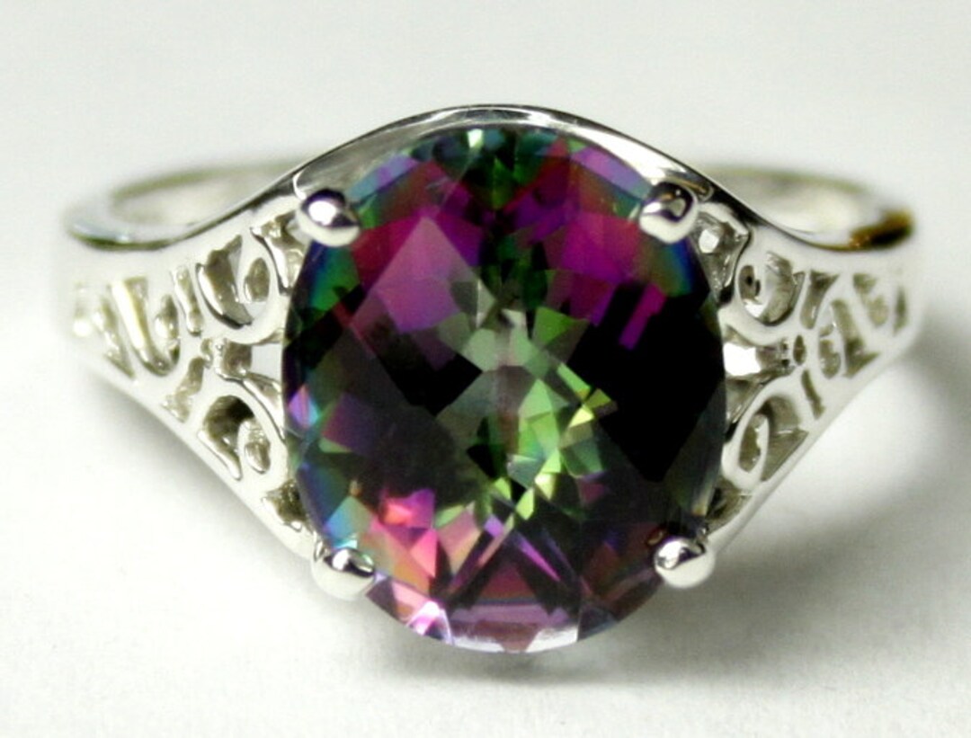 Mystic Fire Topaz, 925 Sterling Silver Ladies Ring, SR057 - Etsy