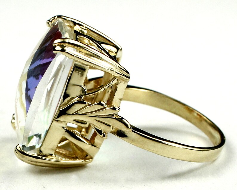 Mercury Mist Topaz 10KY Gold Ring R039 | Etsy