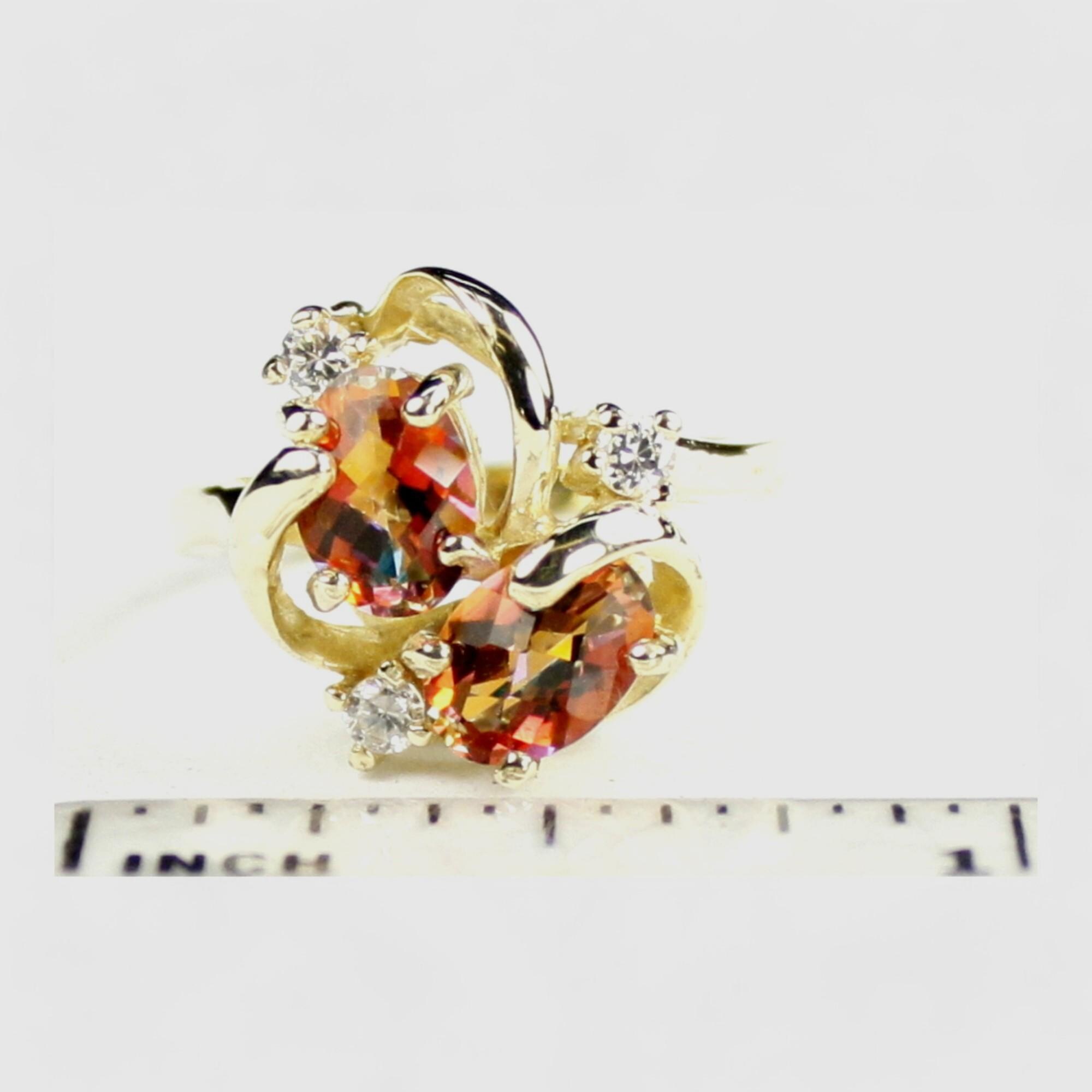 Twilight Fire Topaz, 10ky Gold Ring R016 - Etsy