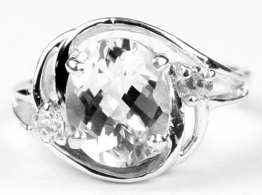 Silver Topaz, 925 Sterling Silver Ladies Ring, SR021 - Etsy