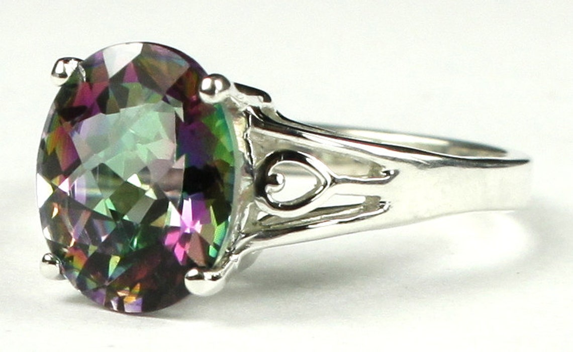 Mystic Fire Topaz 925 Sterling Silver Ring SR139 | Etsy