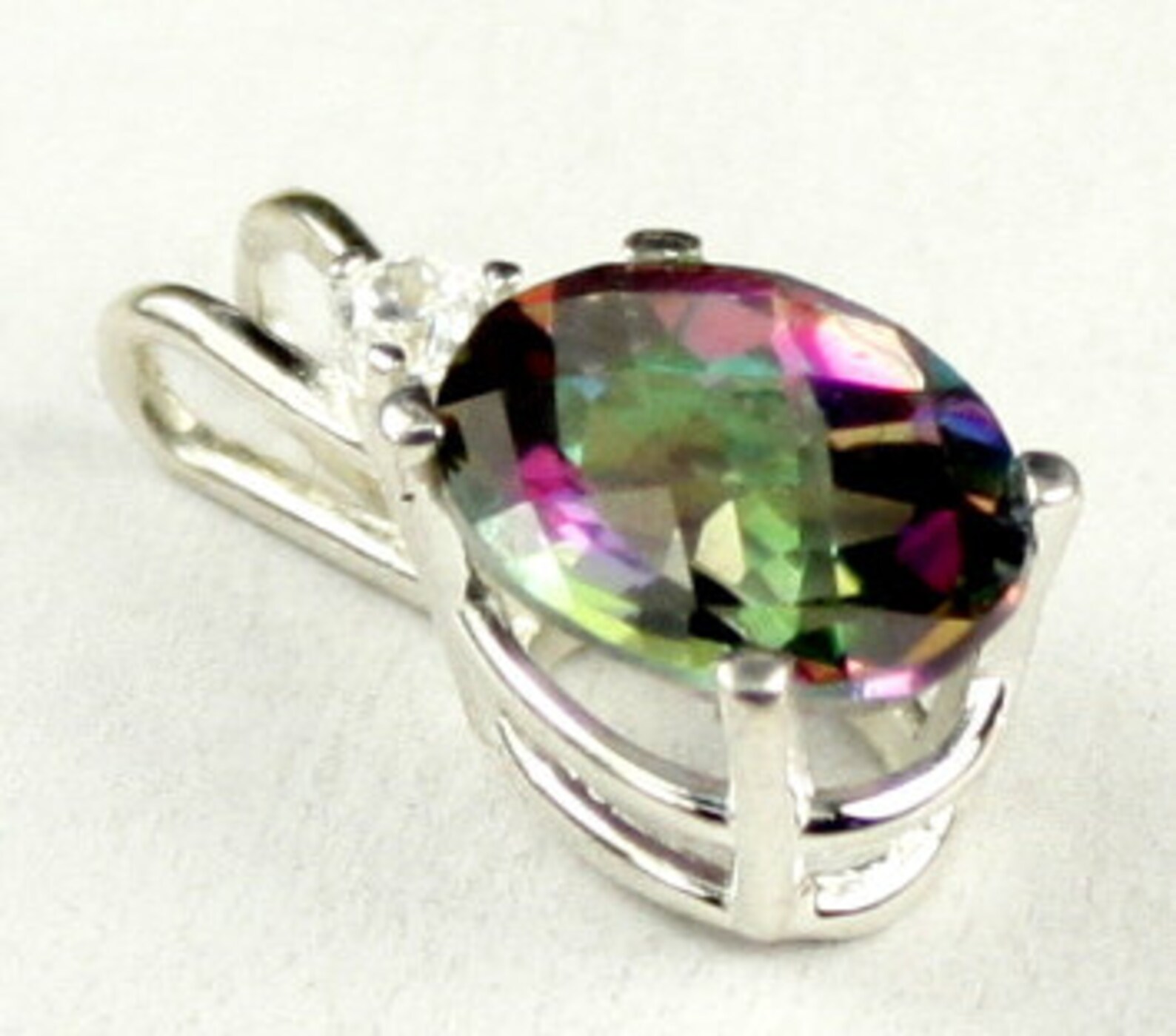 Mystic Fire Topaz 925 Sterling Silver Pendant SP020 | Etsy