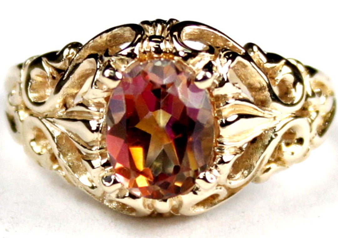 Twilight Fire Topaz 14KY Gold Ring R113 - Etsy