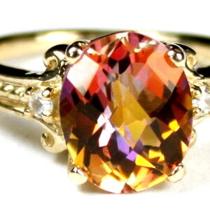 Twilight Fire Topaz, 10KY Gold Ring, R136 - Etsy