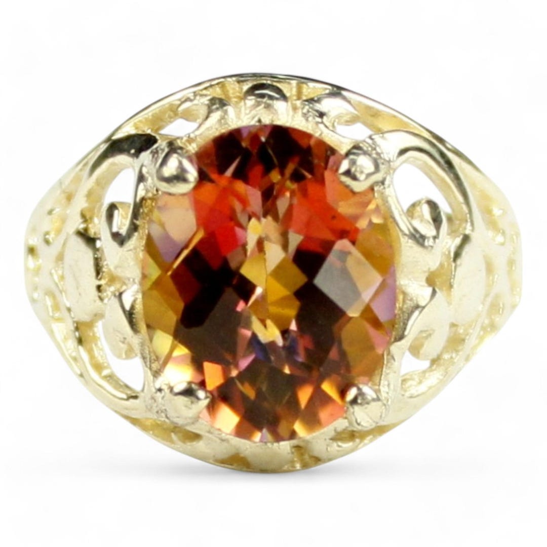 Twilight Fire Topaz, 14KY Gold Ring R004 - Etsy