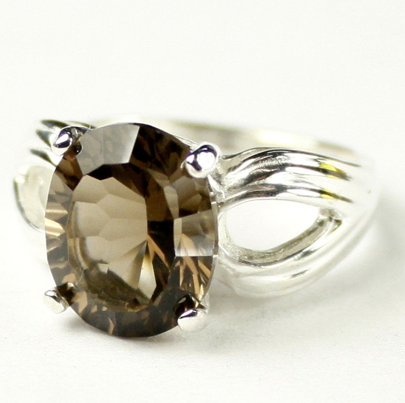 Smoky Quartz 925 Sterling Silver Ladies Ring SR361 - Etsy