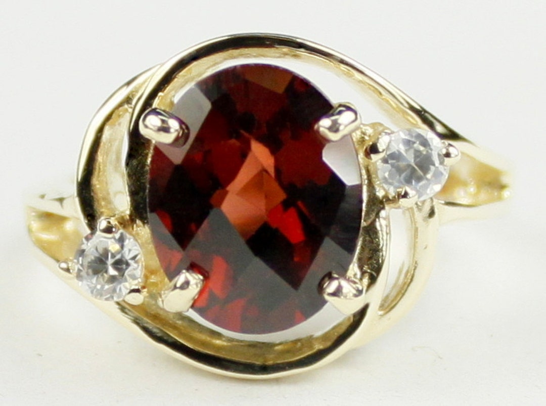 Mozambique Garnet 10KY Gold Ring R021 - Etsy