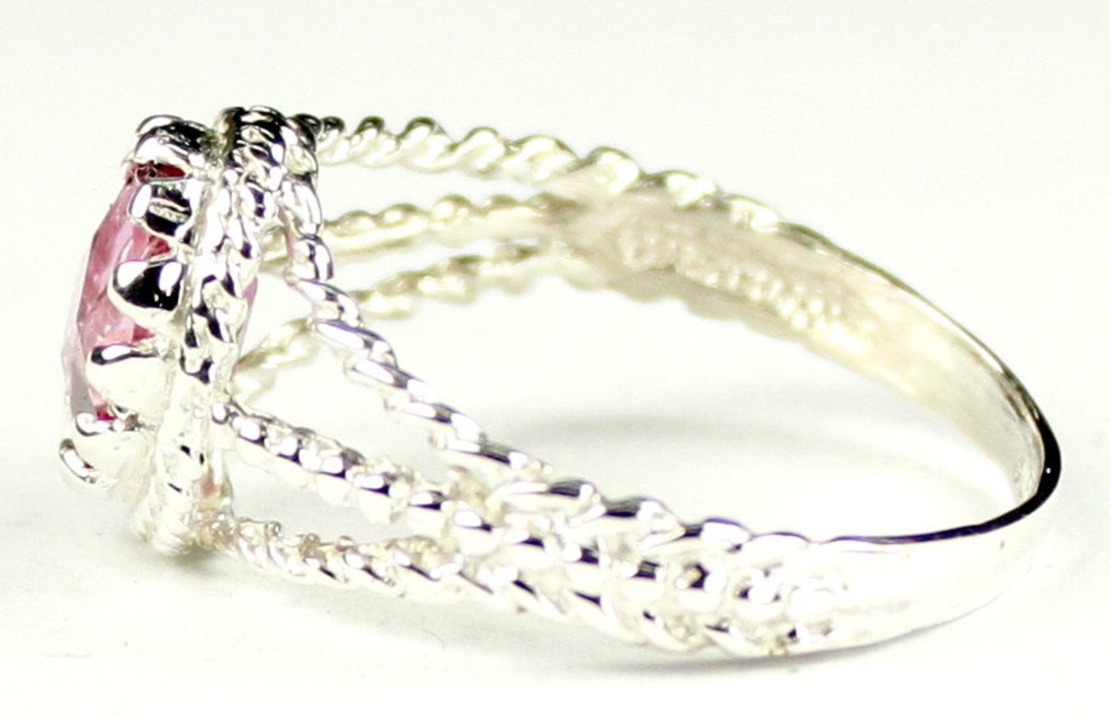 Pure Pink Topaz 925 Sterling Silver Ladies Ring SR070 | Etsy