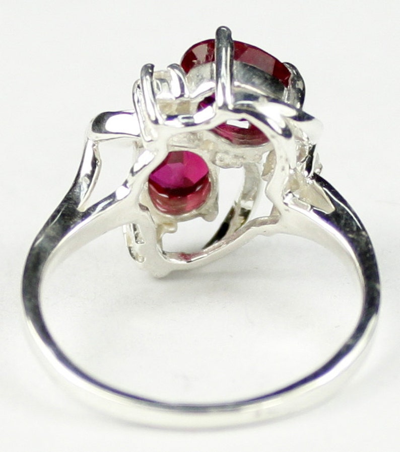 Created Ruby 925 Sterling Silver Ladies Ring SR016 - Etsy