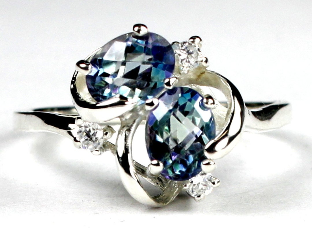 Neptune Garden Topaz, 925 Sterling Silver Ladies Ring, SR016 - Etsy